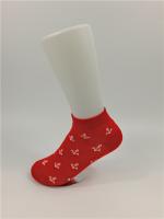 China Knitted Elastane Red Kids Cotton Socks No Show Socks Type Eco - Friendly for sale