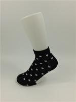 China Odor Resistant Black Cotton Socks for Kids Unisex OEM Service 96 Needle Cotton 76% for sale