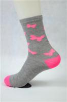 China Custom Pink Anti Slip Socks for Adults Kids 96 Needle Polyester Odor Resistant for sale