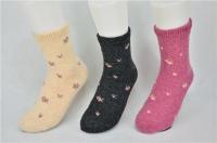 China Elastic Persistent Purple Recycled Cotton Socks With Long White Gloss Fiber for sale