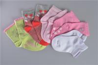 China Anti Bacterial Knitted Cotton Baby Socks 76% Cotton 23% Spandex Odor Resistant for sale