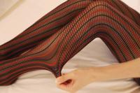 China Sexy Letters Mesh Patterned Nylon Stockings 80cm Length One Size Sustainable for sale
