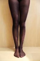 China Permeable Sustainable Nylon Spandex Stockings Women Printed Pantyhose 80cm Length for sale