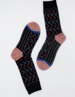 China Men's Nylon Dress Socks 75% Cotton 23% Spandex 2% Elastane Blue Red Cashmere Surface for sale