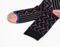 China Men's Nylon Dress Socks 75% Cotton 23% Spandex 2% Elastane Blue Red Cashmere Surface for sale