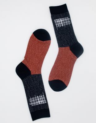 China Sweat Absorbent Breathbale Patterned Dress Socks With Different Colors for sale