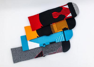 China Sporty Disposable Long Black Basketball Socks for Boys 64% Nylon 20% Spandex Custom Logo for sale