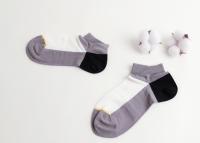 China Elastic Grey Sports Ankle Socks Cotton Sweat Absorbing One Size Custom Logo for sale