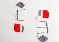 China Four Seasons Dust Odor Proof Sports Ankle Socks Unisex One Size White Red for sale