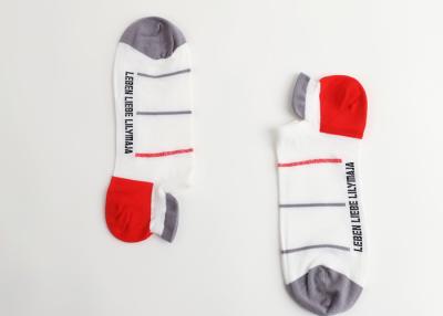 China Four Seasons Dust Odor Proof Sports Ankle Socks Unisex One Size White Red for sale