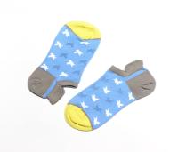 China Anti Odor Sweat Absorption Ankle Socks Size 9-11 Anti Skid Embroidery Logo for sale