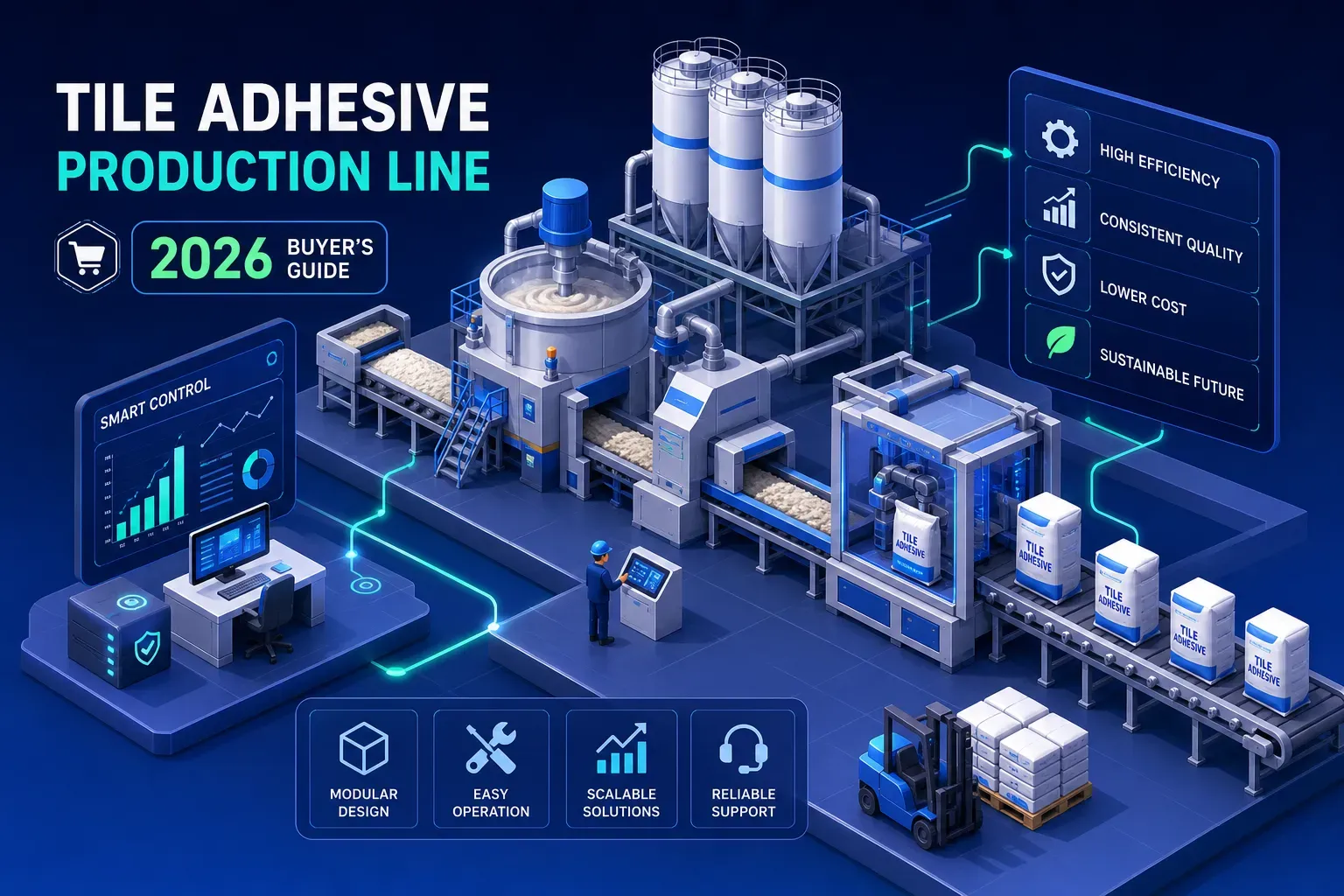 Tile Adhesive Production Line: 2026 Buyer's Guide