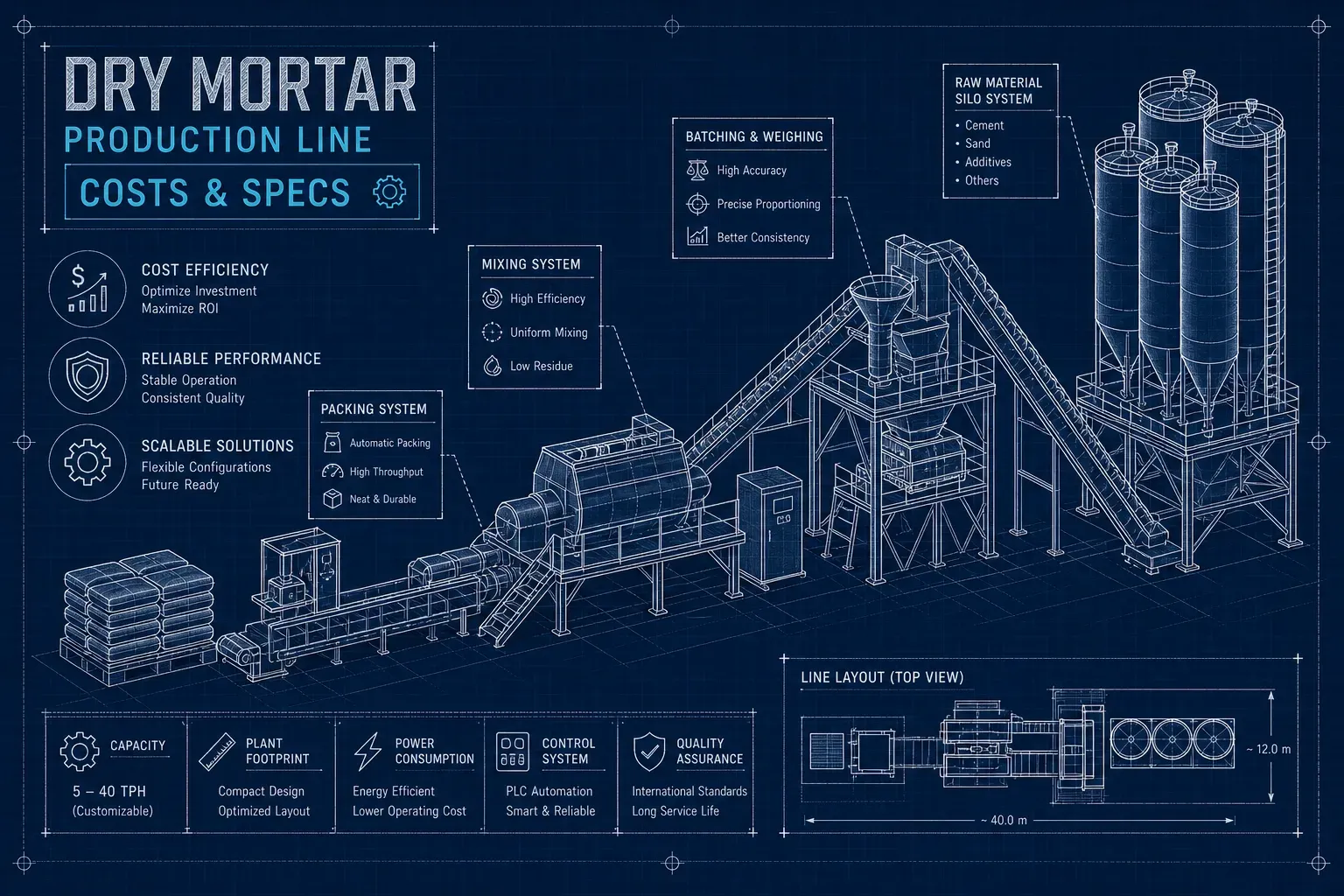 Dry Mortar Production Line Buyer's Guide: Costs & Specs
