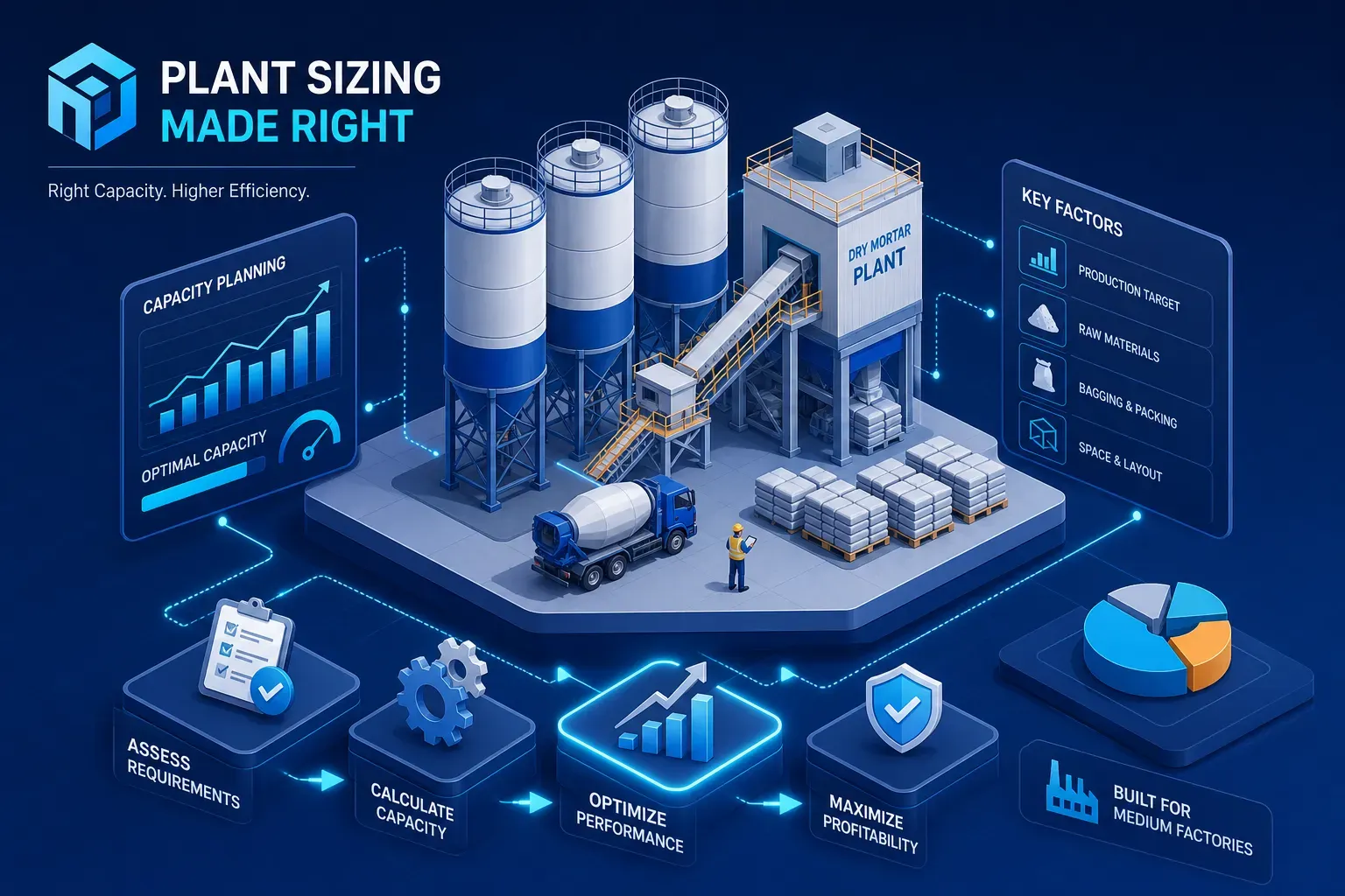 Dry Mortar Plant Sizing Guide for Medium Factories