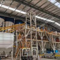 China Factory Type Dry Mortar Production Line 1TPH-5TPH Capacity Double Shaft Mixer for sale