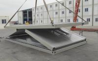 China 20ft Foldable Container Office Sandwich Panel Prefab Folding Mobile Home Dormitory Oil Camp Field Container House for sale