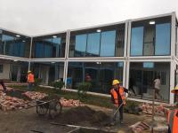 China Wind Resistant Flat Pack Site Cabins Detachable 20ft Office Container House for sale