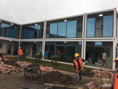 China Wind Resistant Flat Pack Site Cabins Detachable 20ft Office Container House for sale