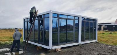 China BOX SPACE Luxury Modern Prefabricated Steel And Sandwich Panel Mobile Home Flat Pack Container House for sale