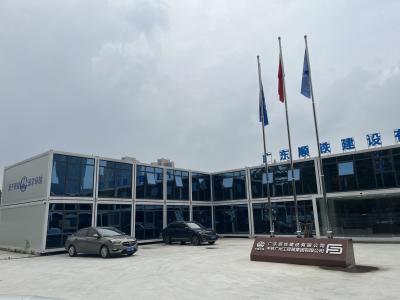 China BOX SPACE Fabricated Flat Pack Prefab Site Office With Steel Frame And Glass Wall Temperoary Container Office for sale