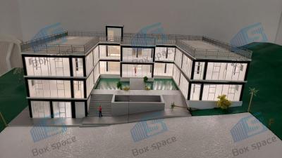 China Boxspace 20ft Modular Container Office For Construction Site With Glass Wall 2 Storey Prefab Office With Bathroom for sale