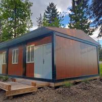China Boxspace 20 Foot Flat Pack Living Steel Frame Modular Home Prefab Sandwich Panel Shipping 3 Bedroom Container House for sale