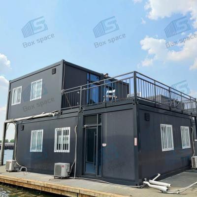China Boxspace Customized Tiny House Luxury House Prefabricated Homes Modular Prefab House With Rock Wool Insulation for sale