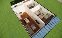 China Boxspace 8x6m House Prefabricated Homes 2 Bedroom Container Home Detachable Container House With Kitchen And Bathroom for sale