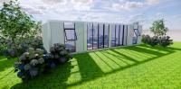 China Boxspace 12x6m Container Home 72㎡ Modular House 2 Bedrooms And 2 Bathrooms Prefab Houses With  Glass Walls For Back Yard for sale