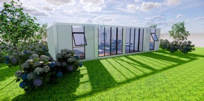 China Boxspace 12x6m Container Home 72㎡ Modular House 2 Bedrooms And 2 Bathrooms Prefab Houses With  Glass Walls For Back Yard for sale