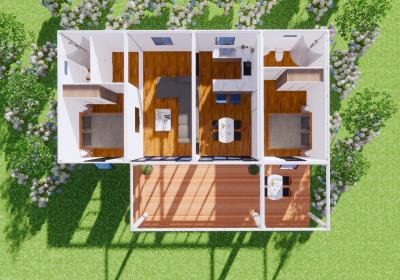 China Boxspace Modular Prefab Container Home Prefabricated 2 Bedroom Container Home Modular Houses Prefab House Mansion for sale