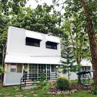 China Boxspace Prefab Modular Homes 40ft Flat Pack Modular Stackable Container Homes Portable Homes 2 Bedroom Container House for sale