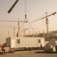 China Boxspace 20ft X 10ft Container Houses Portacabin Kit Home For Construction Site Prefab Houses With Rock Wool Insulation for sale