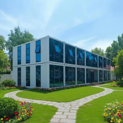 China Boxspace 30ft Container House Prefab Container Hotel Luxury Modularized Shipping Container office Portable Prefab Home for sale