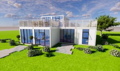 China Boxspace Tiny House With Kitchen And Bathroom 20FT Modular Prefabricated House Casas Prefrafricadas 3 Habitaciones 2 Plantas for sale