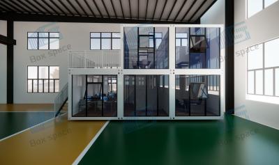 China Boxspace Oficina Modular Portatil De 2 Plantas Y 9 X 6 M Para Fabrica, Con Bano Contenedores Casas Precios Casa Prefabricada De Lujo for sale