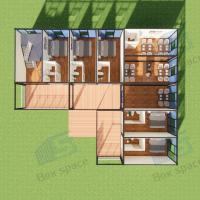 China Boxspace 30 ft Expandable Container House Prefab Container House with Solar Electricity Foldable Container House 40ft for sale
