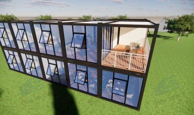 China Customized 20ft 40ft Modular House Prefabricated Office Building Portable Container House for Site for sale