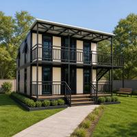 China Boxspace 40ft Expandable Prefab Container House 2 or 3 Bedrooms Foldable Prefabricated Container House Easy Installation for sale