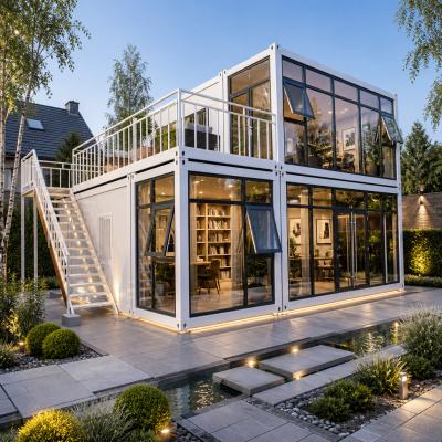 China Boxspace Shipping Container House 3 Bed 2 Bath 20ft Prefab Container House Villas Prefab Houses Modern Design Two Story Prefab House for sale
