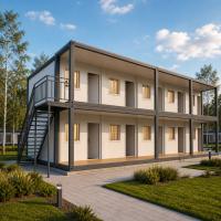 China Boxsapce 2 Story Container House 20ft Prefabricated Container House 30 ft Expandable Container House Foldable Prefab Container House for sale