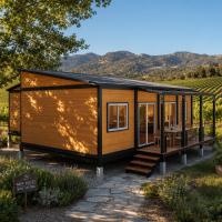China Boxsapce Prefab Office Container House 40ft Prefabricated Container House Prefab Wooden Cabin Off-Grid Solar House Lakefront Modular Home for sale