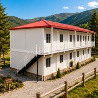 China Boxsapce Prefab Office Container House 40ft Prefabricated Container House Prefab Wooden Cabin Off-Grid Solar House Lakefront Modular Home for sale