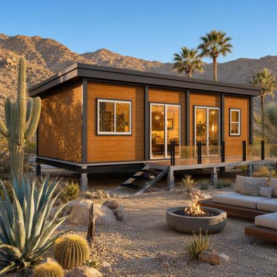 China Boxsapce Prefab Office Container House 40ft Prefabricated Container House Prefab Wooden Cabin Off-Grid Solar House Lakefront Modular Home for sale