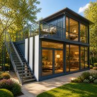 China Boxspace Prefab Houses 3 Bedrooms Luxury 3 Story Prefab House Unique Prefab House Tiny House Contenedor Hurricane Proof Prefab House for sale