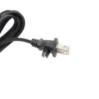 China 1.8m 2pin PVC Black American Plug Cable AC Power Extension Cord for Home Appliance Socket for sale
