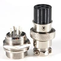 China America Market GX16 Threaded Connector Aviation Plug GX16 4 Pin Connector in Black Color for sale