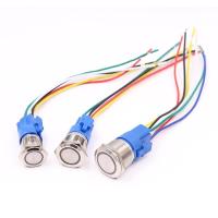 China 16MM Waterproof Metal Switch Button Wire Electronic Turnbuckle Cable ON-OFF Harness for Wire Harnessing for sale