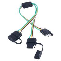China Customized Length 4 Pin Flat Y-Splitter Trailer Cable Male to Female Wire Extension for sale