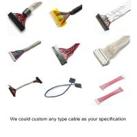 China Copper Conductors OEM ODM RoHS Compliant LVDS Cable Assembly for 30 Pin 40 Pin LCD for sale